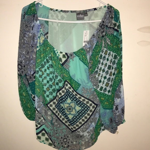 Soho | Tops | Nwt Soho Ny Co Jeans Ladys Top | Poshmark